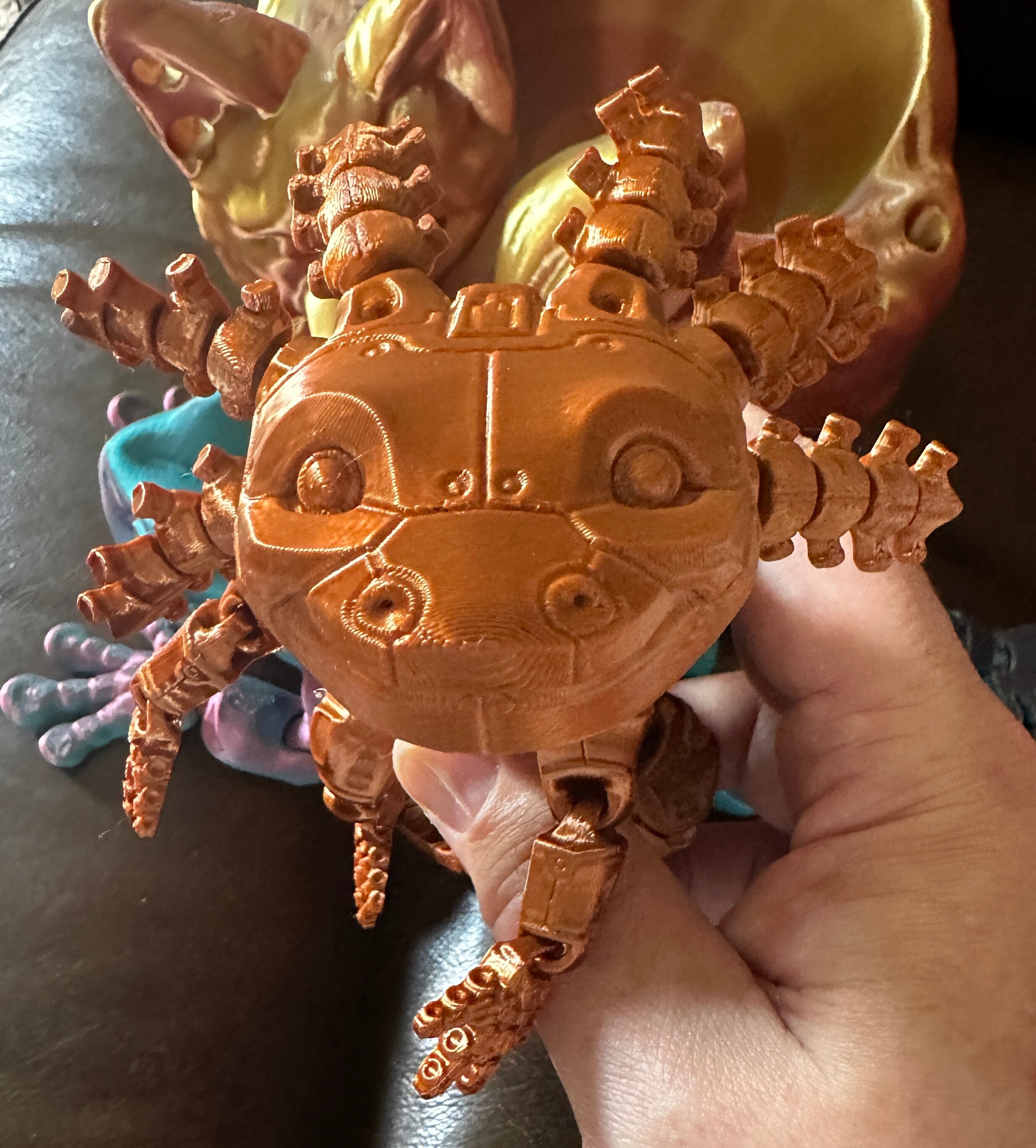 3D Printed Robotic Axolotl, Flexible Sensory Fidget Toy, Unique and ...