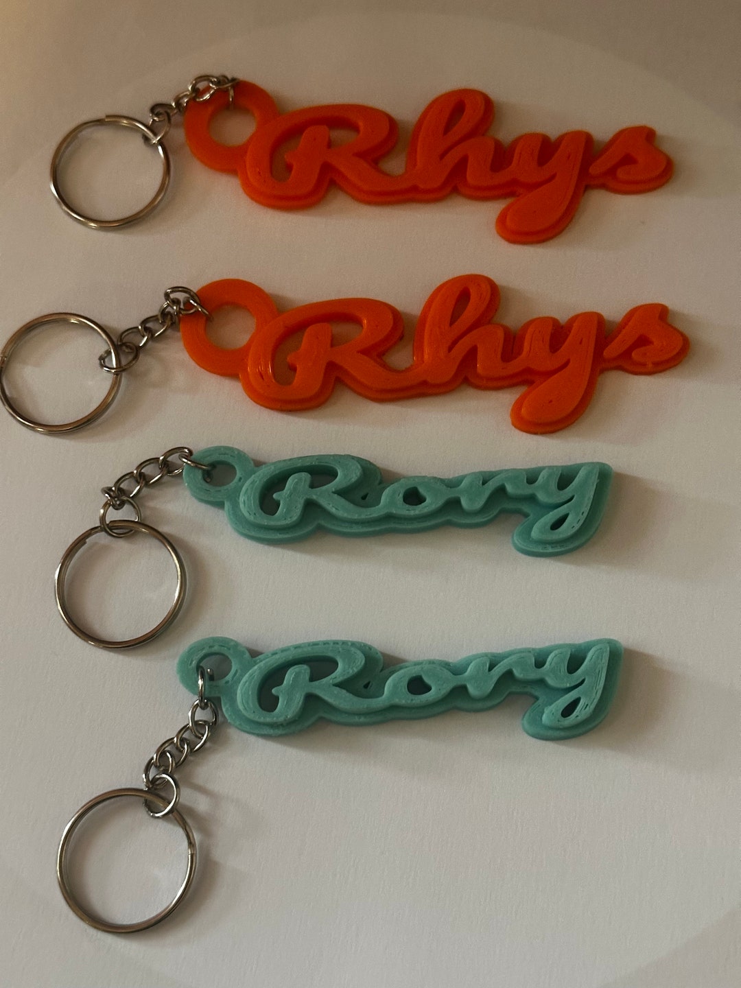 Unique Personalized 3D Printed Name Tag Keychains / Custom - Etsy