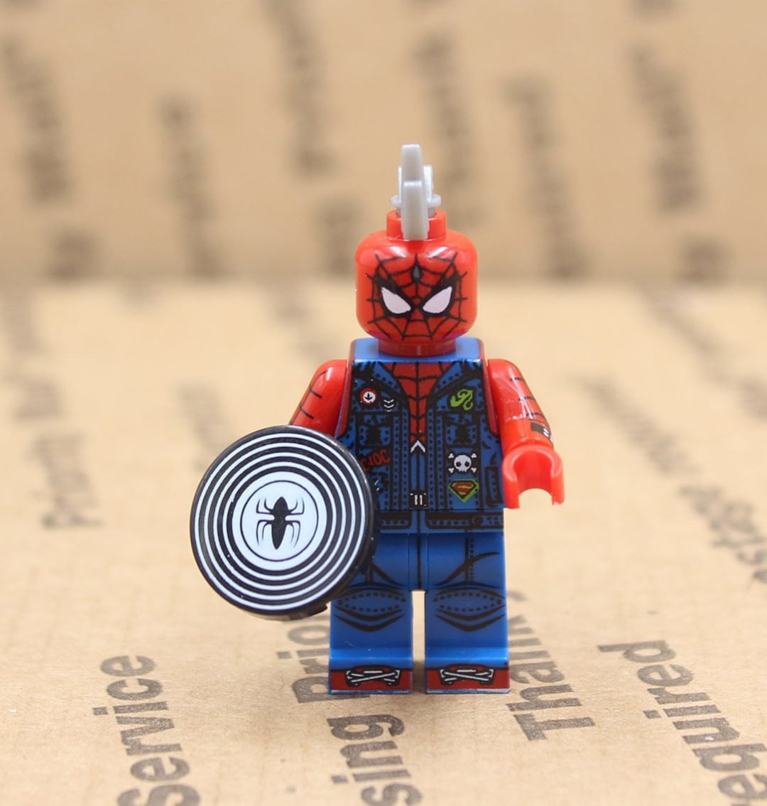 Custom Fan Made Minifigure Spider-punk Mini Figure Inspired by - Etsy