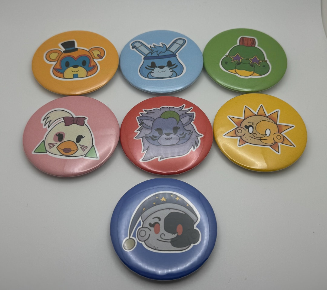 Glamrock FNAF Buttons - Etsy