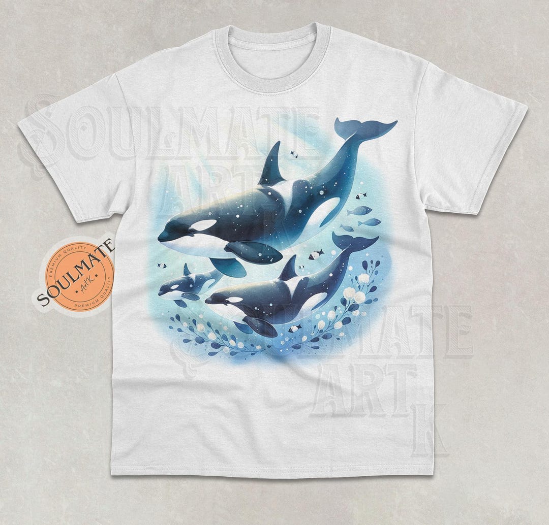 Orca Graphic Shirt, Retro Ocean Sea Life Tshirt, Whale Lover Sweatshirt ...