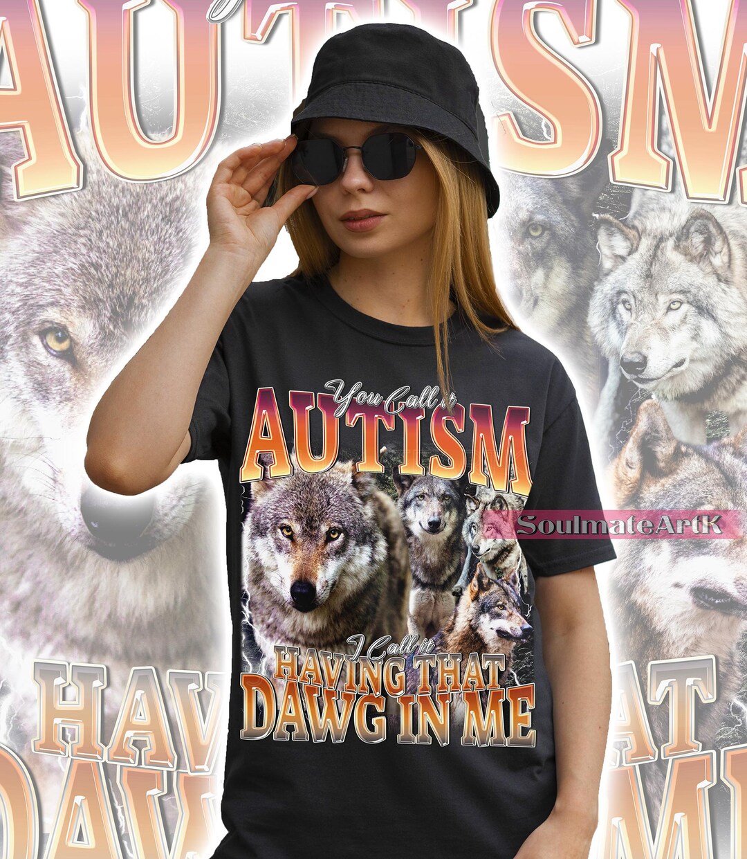 That Dawg in Me Funny Shirt, Retro 90s Wolf Tshirt, Graphic Sweatshirt ...