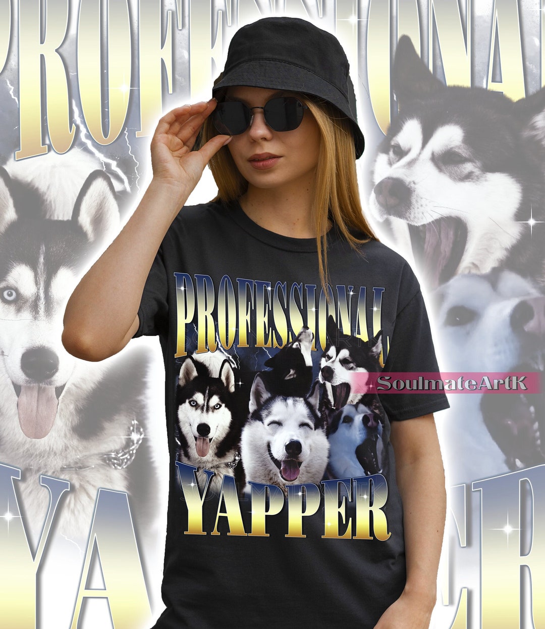 Professional Yapper Dog Shirt, Funny Meme Tshirt, Graphic Sweatshirt ...