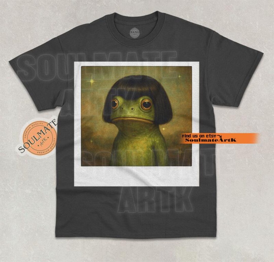 Frog Bob Haircut Shirt, Funny Meme Tshirt, Joke Quirky Hilarious ...