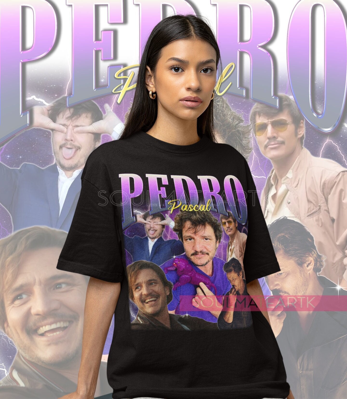 Retro Pedro Pascal T-shirt Pedro Pascal Shirtpedro Pascal - Etsy