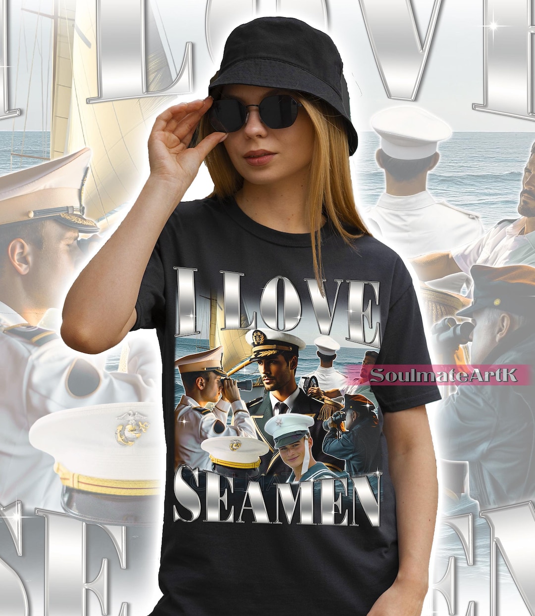 I Love Seamen Funny Shirt, Meme Joke Tshirt, Ocean Sea Sweatshirt ...