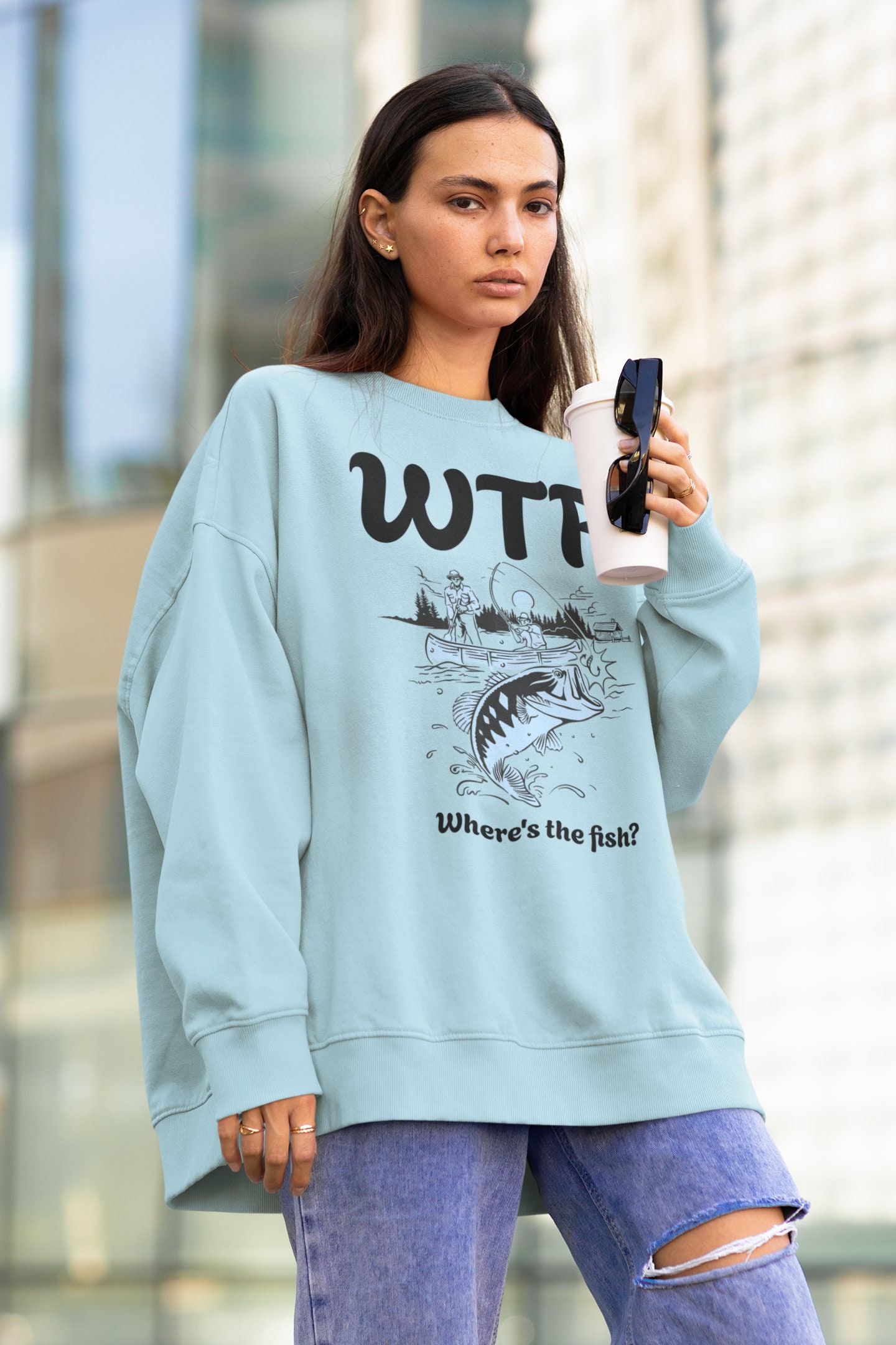 WTF : Where's the Fish Shirt, Funny Fishing Tshirt, Fisherman ...