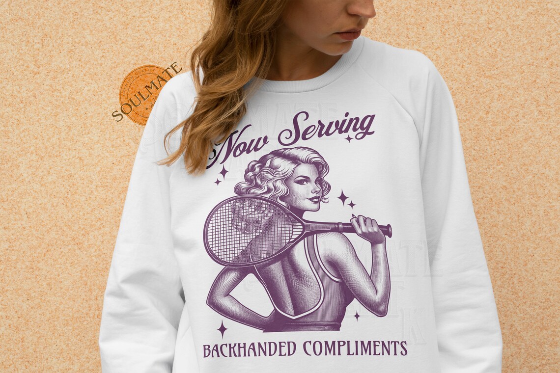 Retro Now Serving Backhanded Compliments Shirt, Vintage Funny Tshirt ...