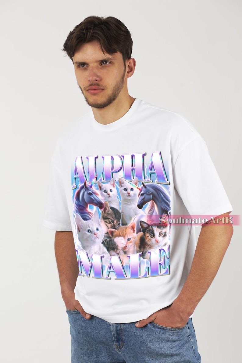 Funny Alpha Male Shirt, Meme Kitten Cat Tshirt, Kitten Graphic ...