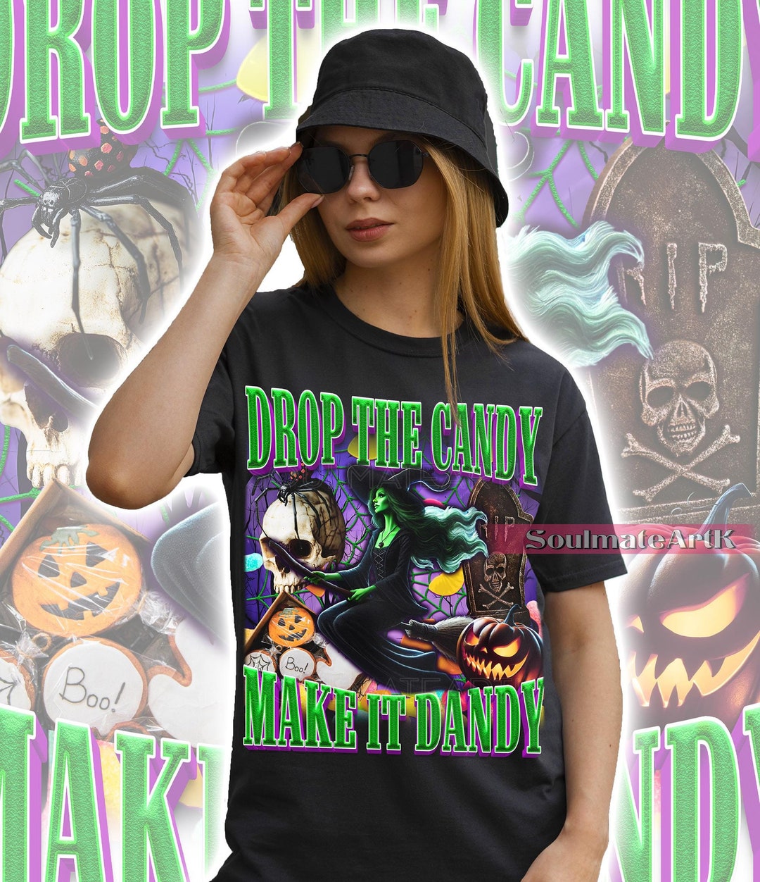 Drop the Candy Make It Dandy Shirt, Funny Halloween Tshirt, Witch Meme ...
