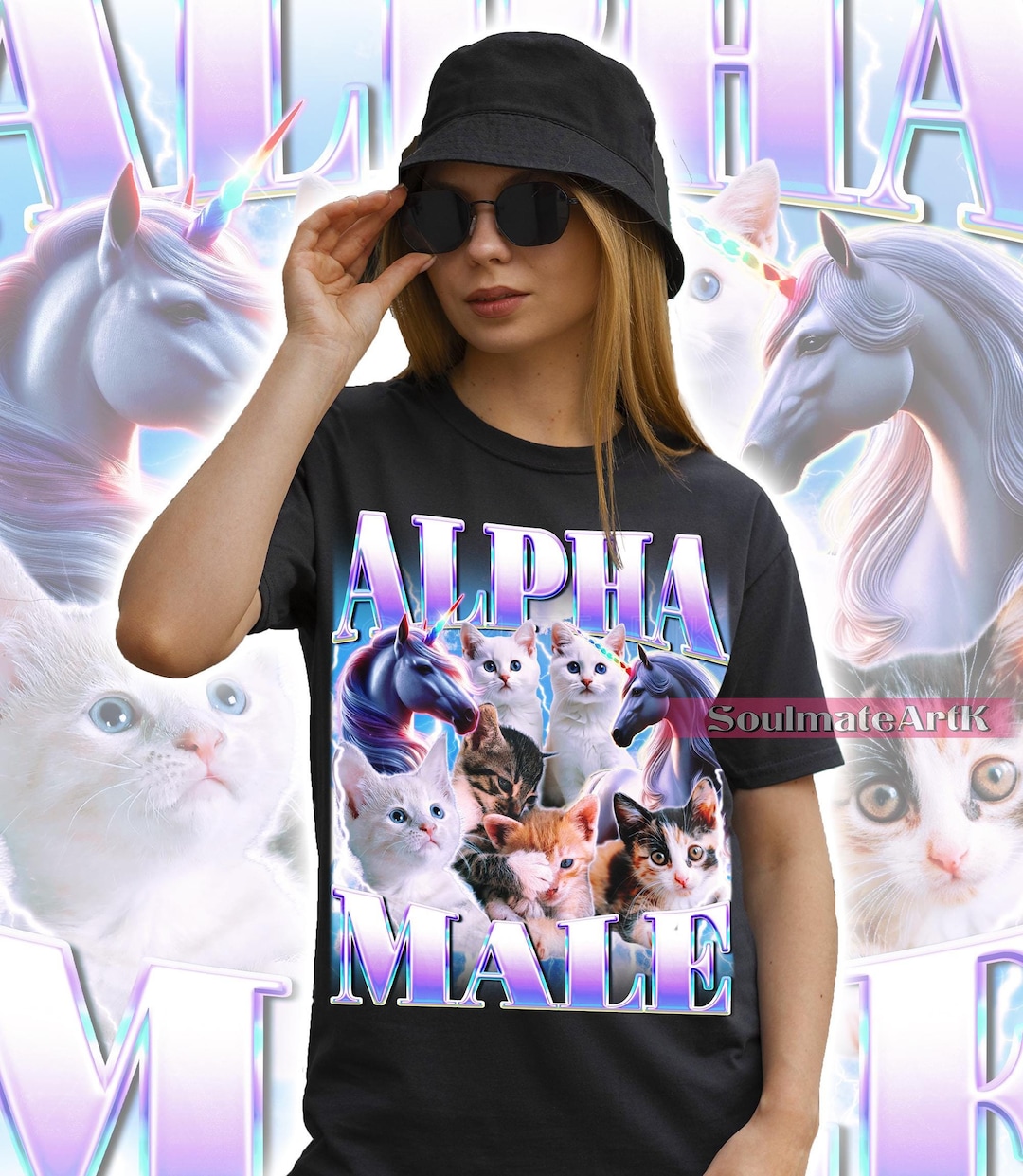 Funny Alpha Male Shirt, Meme Kitten Cat Tshirt, Kitten Graphic ...