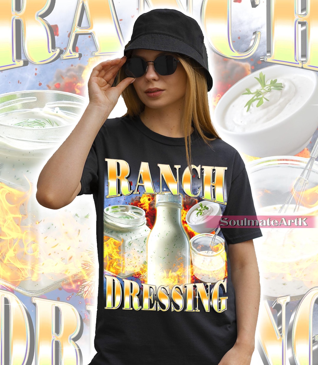 Ranch Dressing Shirt, Funny Meme Bootleg Tshirt, Cute Sarcastic ...