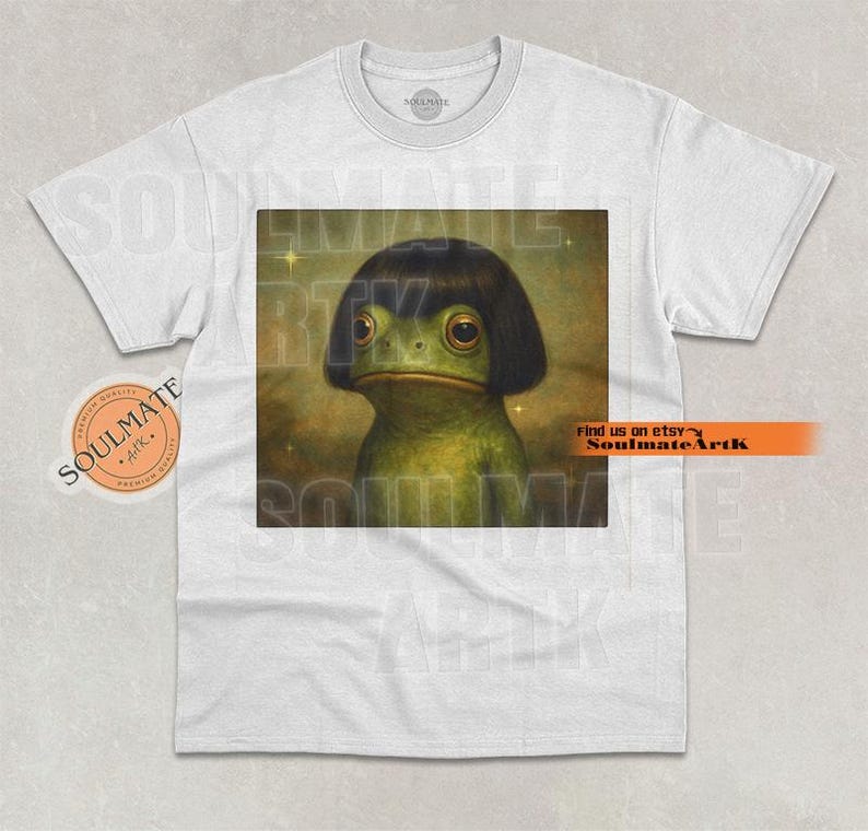 Frog Bob Haircut Shirt, Funny Meme Tshirt, Joke Quirky Hilarious ...