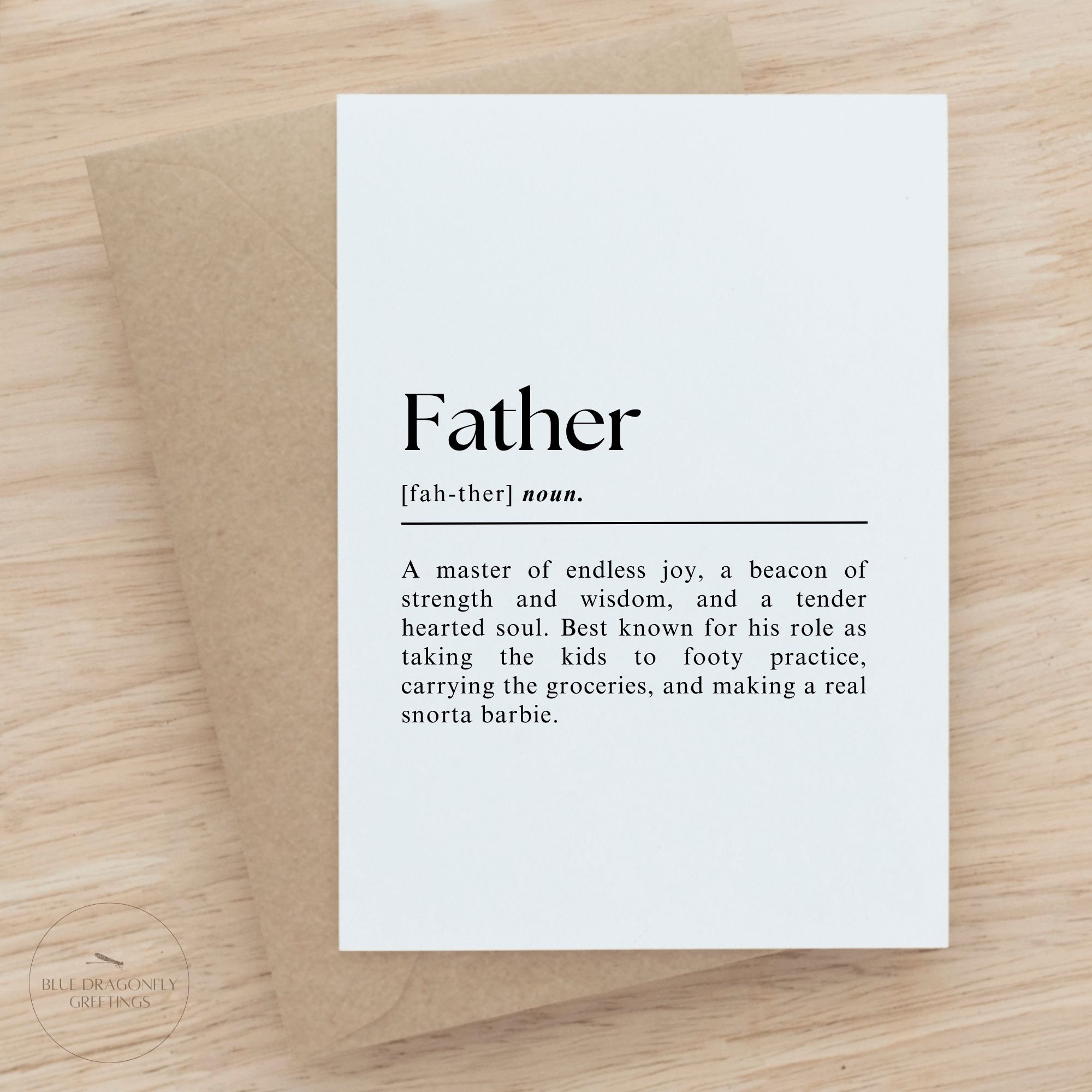 Fathers Day Card, Dad Definition, Birthday Card for Dad From Daughter ...