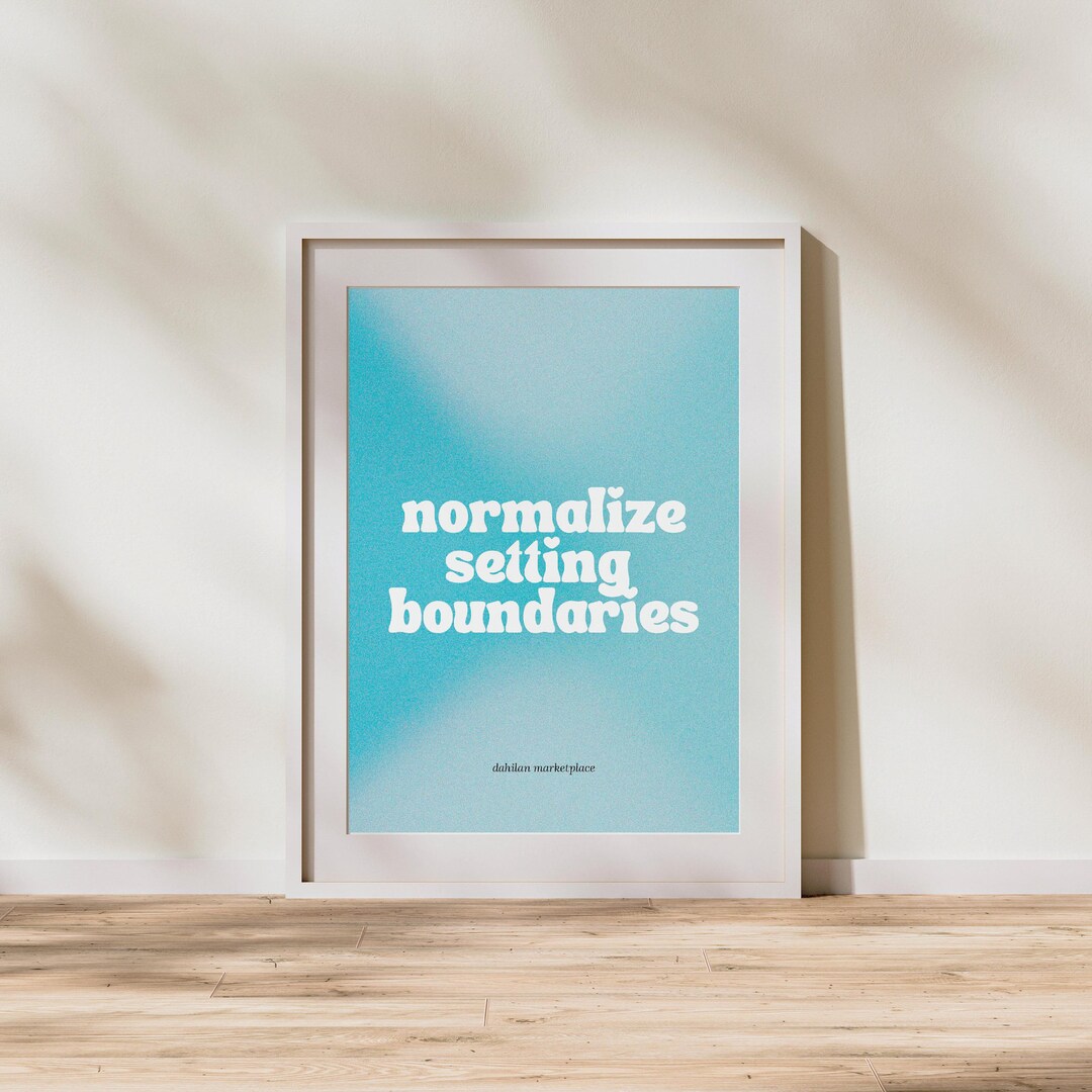 Normalize Setting Boundaries 5x7 Wall Art Personal Affirmation Self ...