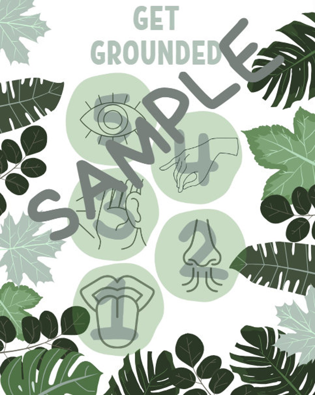 Grounding Techniques Image/poster Anxiety Calming - Etsy