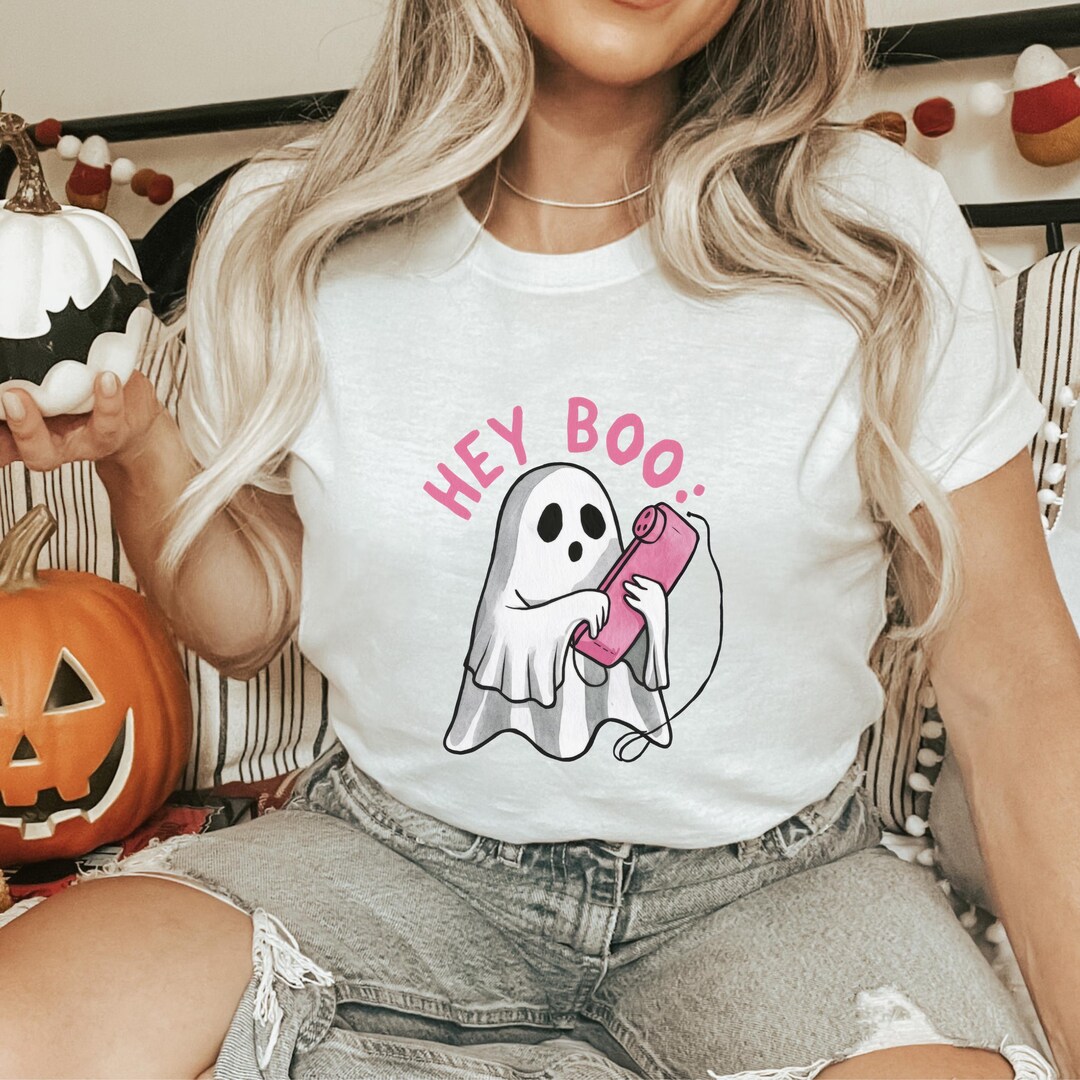 Hey Boo Shirt, Halloween Shirts for Men & Women, Funny Halloween Shirts ...