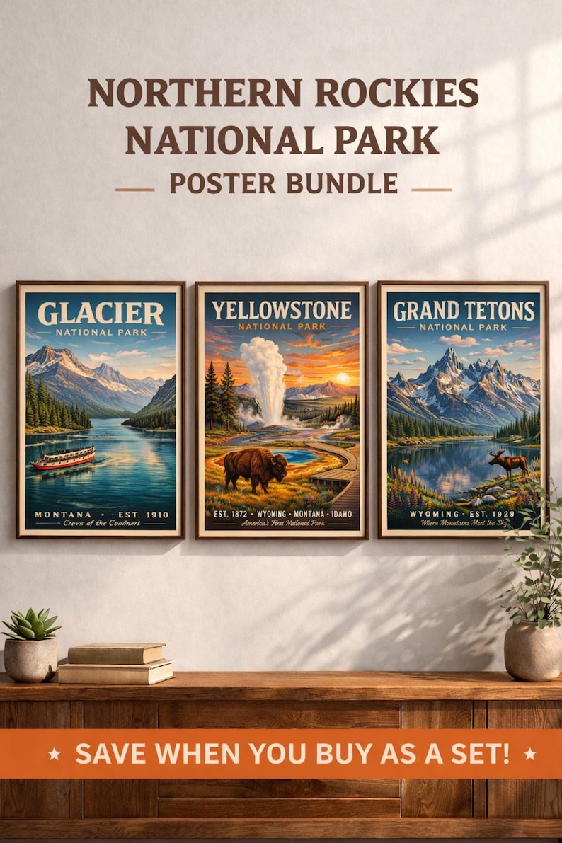 Denali National Park Poster – Vintage WPA Style Alaska Travel Poster ...