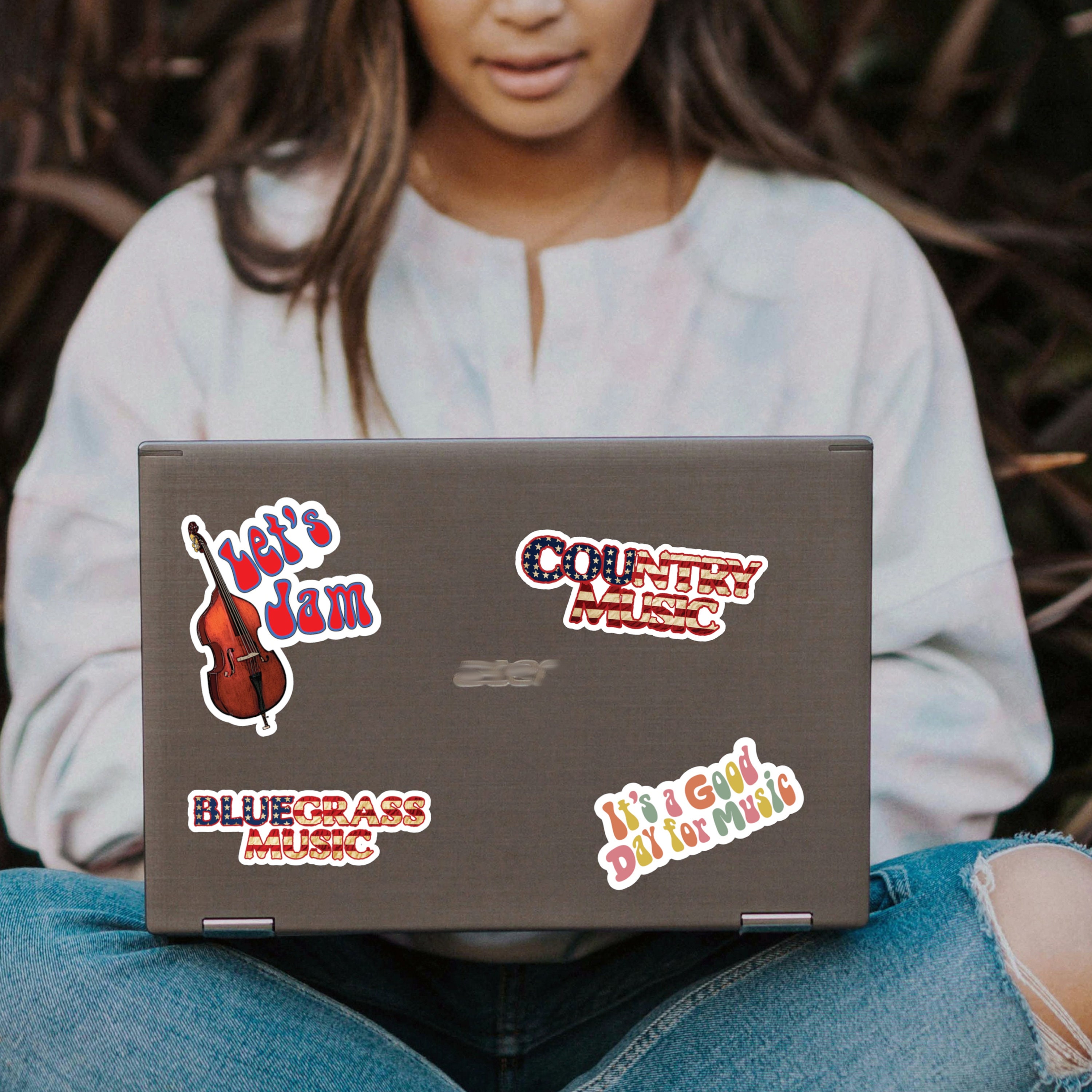 Fun "let's Jam" Stand up Bass Sticker Acoustic Bass Players Unite! Jam ...