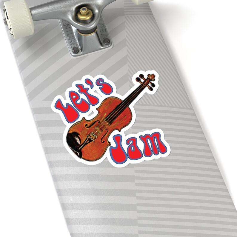Fiddle / Violin Lets JAM Sticker for Musicians, Jam Music Decal for ...