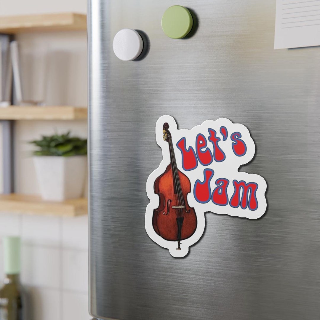 Upright Bass Magnet: Music Fridge Art, Musician Gift - Etsy