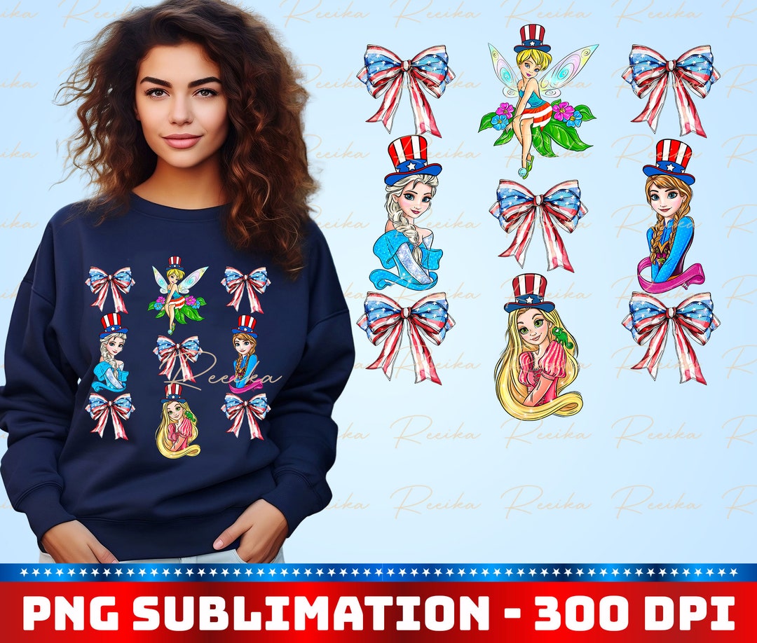 Princess 4th of July PNG Sublimation, Independence Day, Patriotic ...