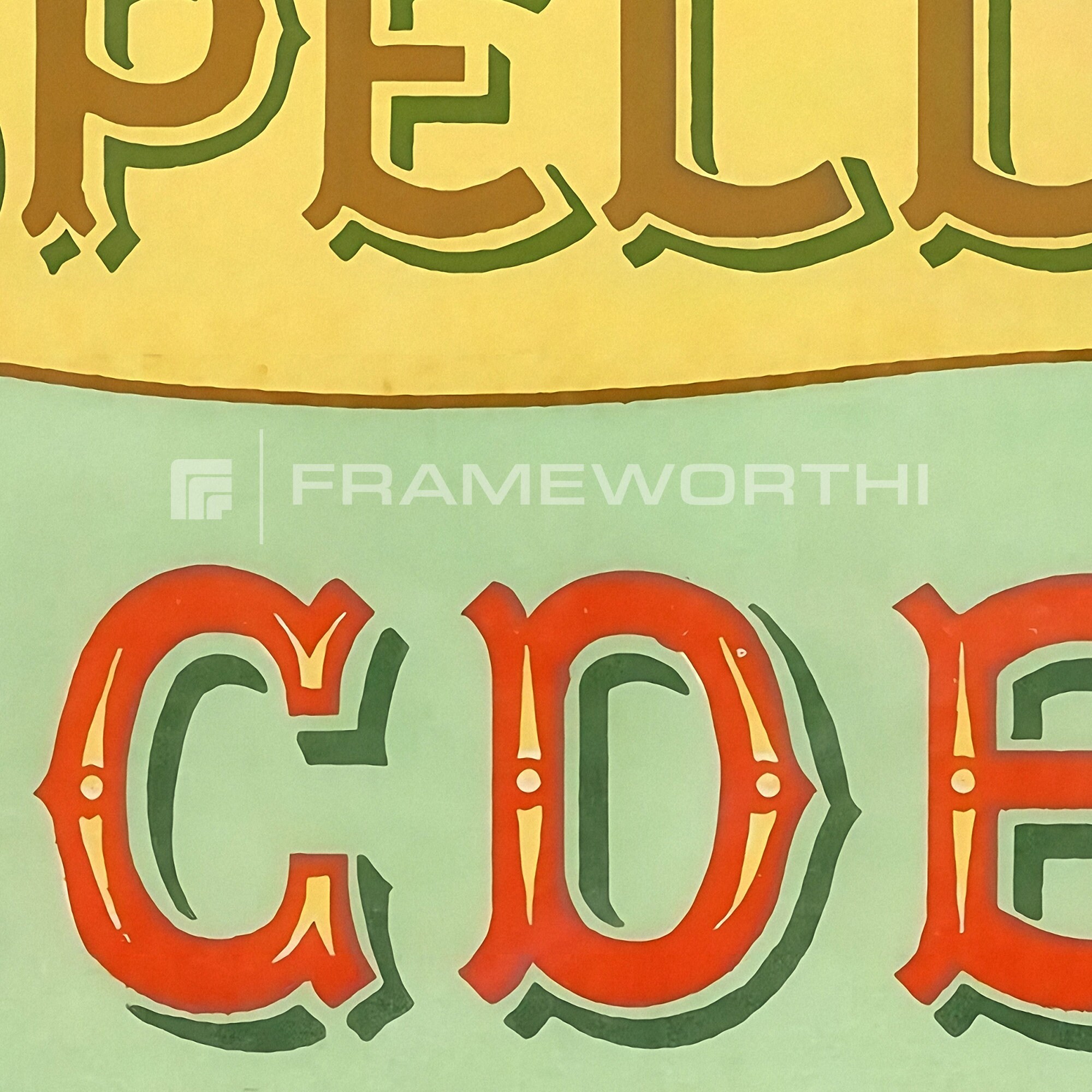 Vintage French Hand-lettered Alphabet Poster Print Modern Maximalist ...