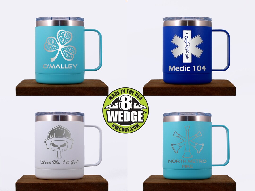 Customizable Mugs With Laser Etched Logos and Text - 10 Oz - Etsy