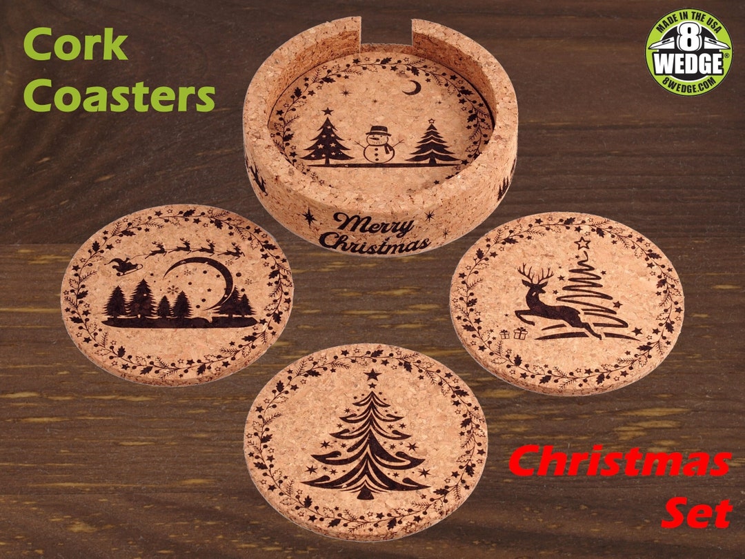 Christmas Cork Coasters: Snow and Winter Christmas Scenes! Includes ...