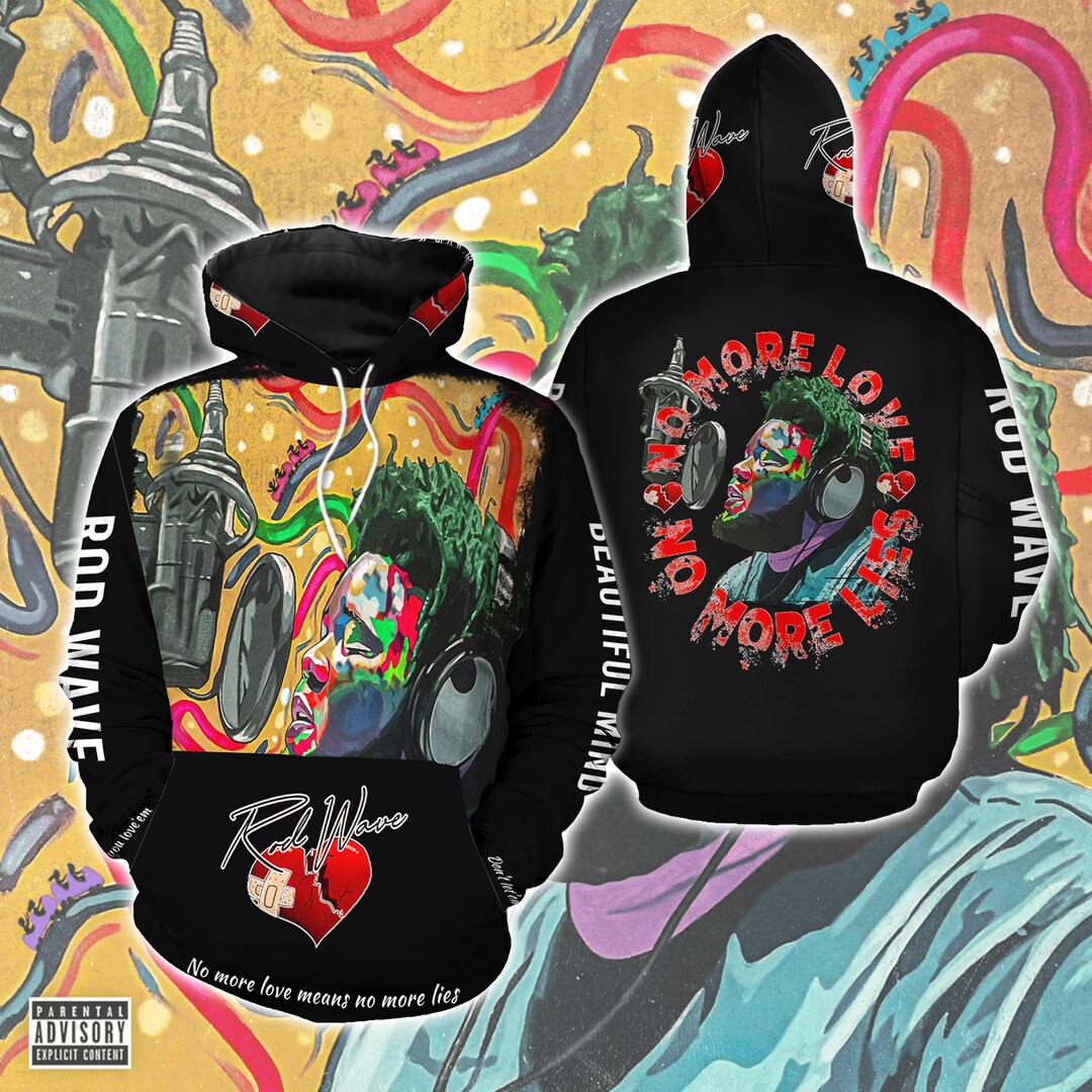 Customized Rod Wave and Friends 3D Hoodie Rod Wave Alone - Etsy