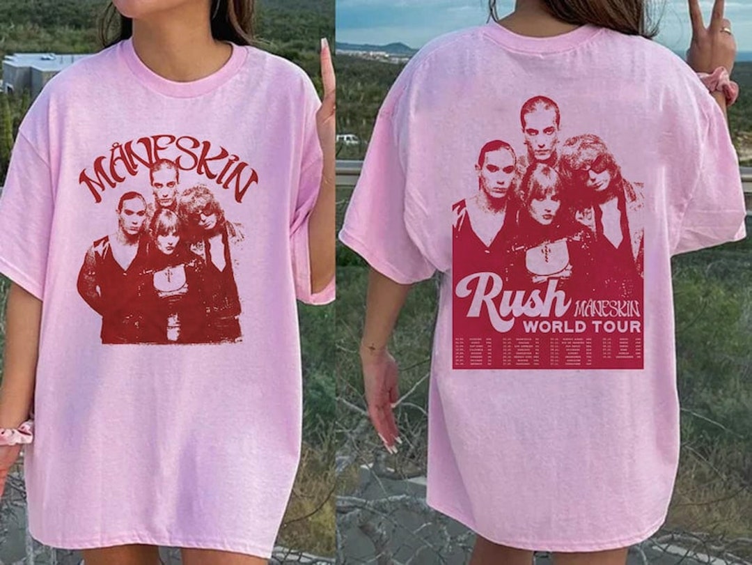 Vintage 2023 Maneskin Rush World Tour Shirt Måneskin Band - Etsy