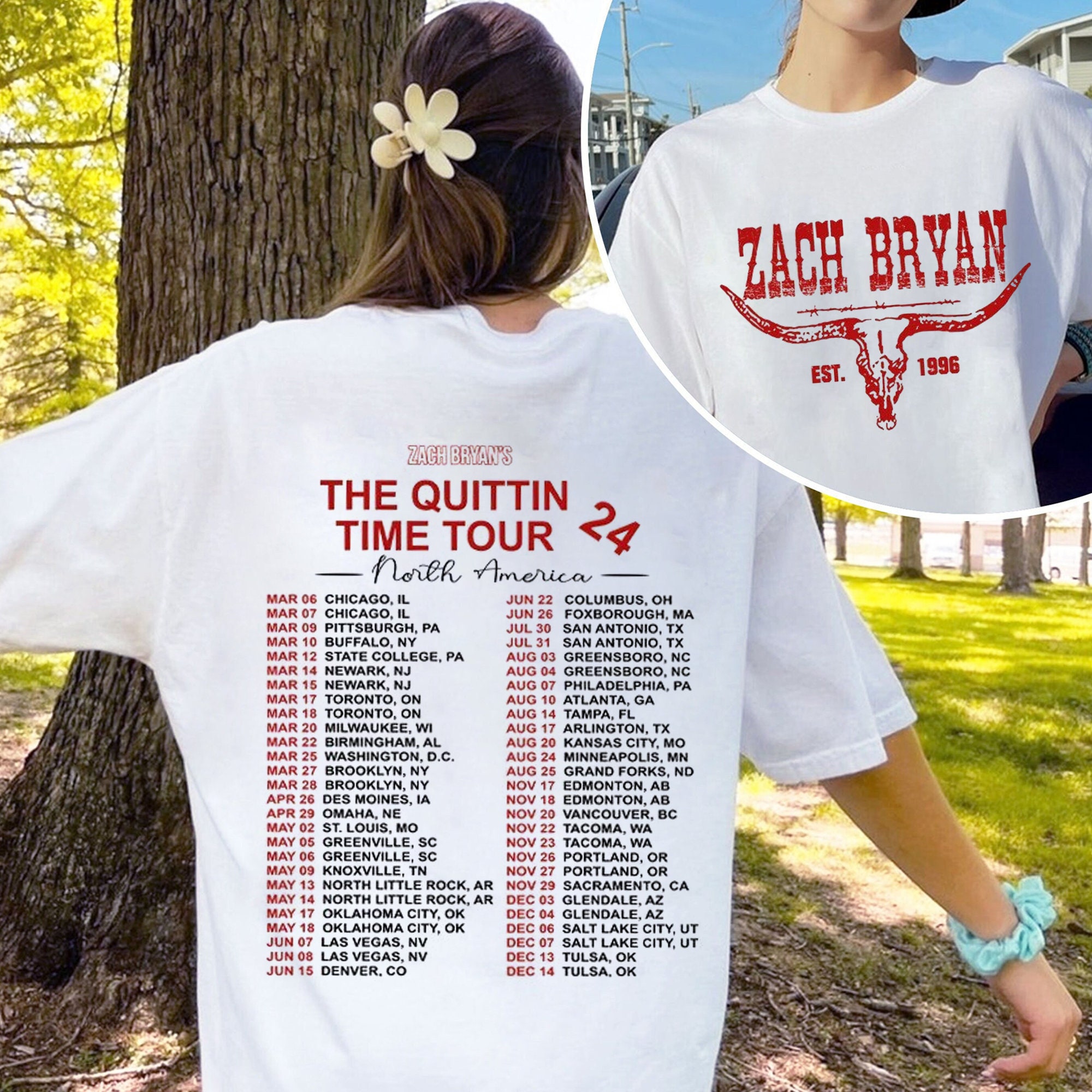 Retro Zach Bryan The Quittin Time Tour Zach Shirt sold by Aubrie-Muskox ...