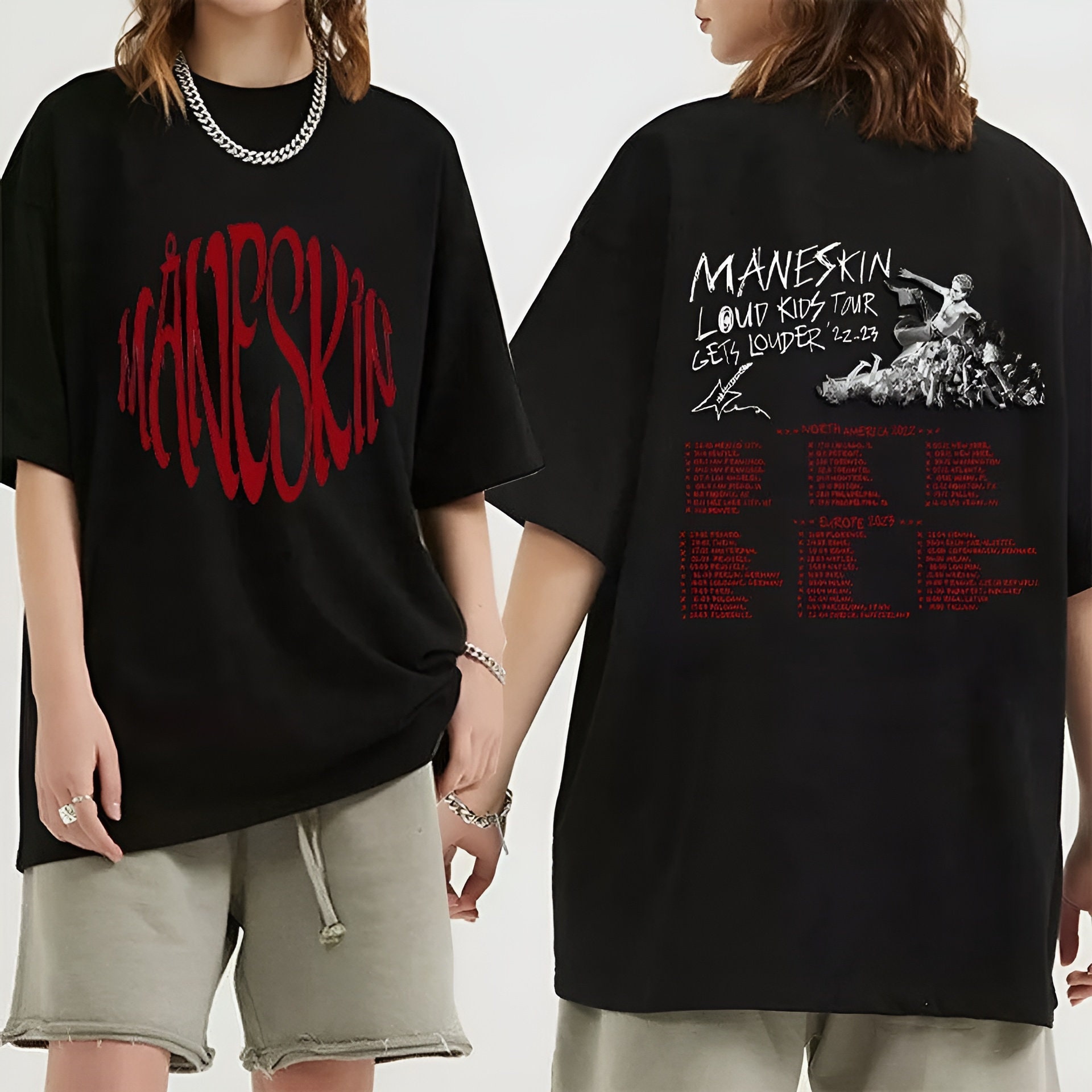 Maneskin Rush World Tour 2023 Shirt, Maneskin World Tour 2023 Merch ...