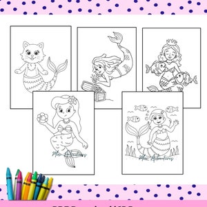 Coloring Pages for Kids: Mermaid Printable, Mermaid Activities ...