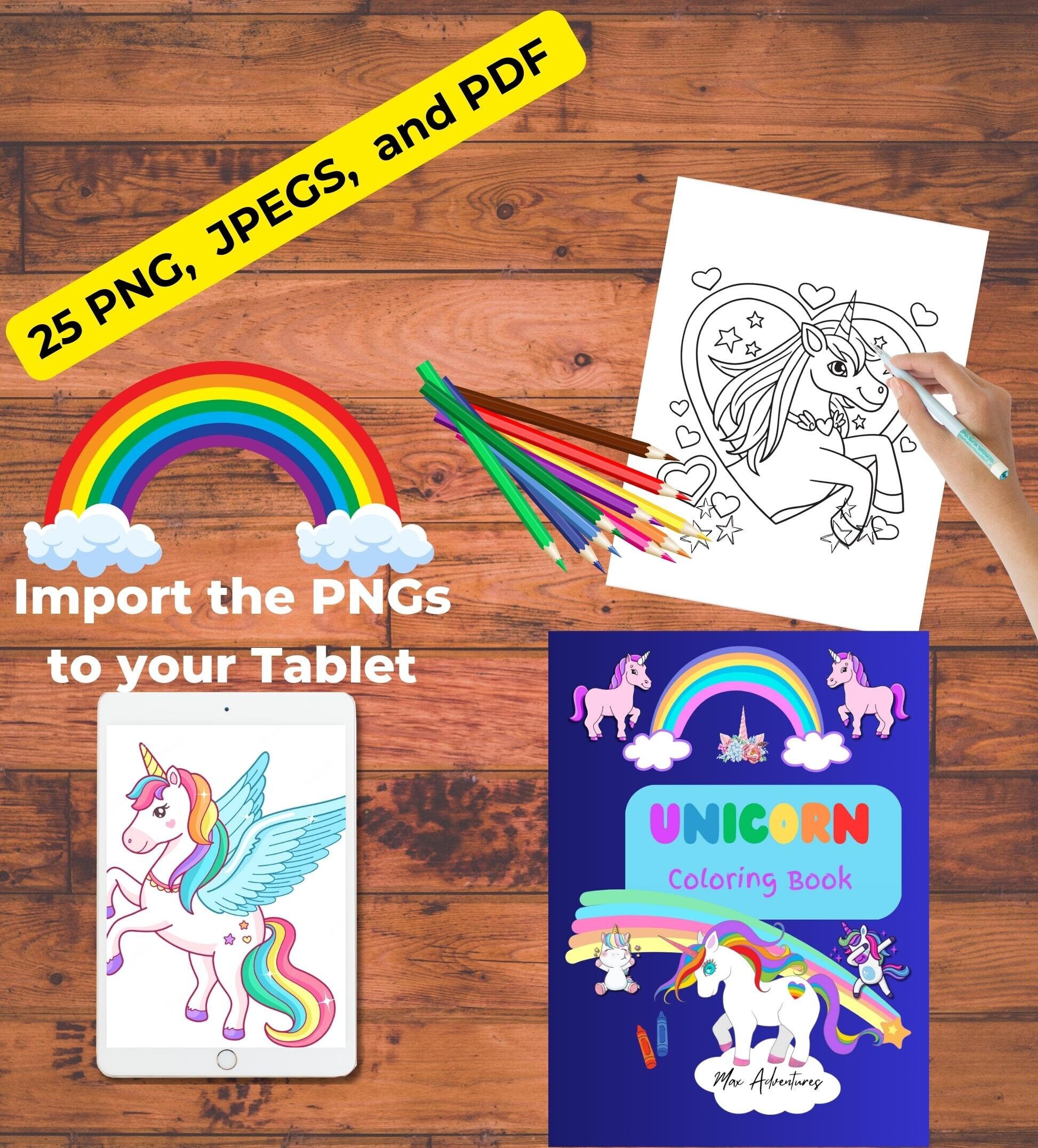 Unicorn Rainbow Coloring Pages for Kids: Interactive Fun Unicorn ...