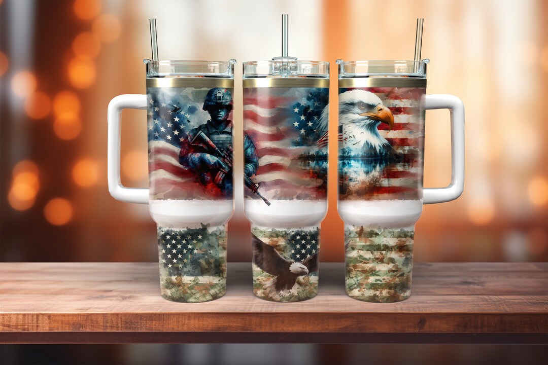 40oz Military Sublimation Design - Etsy