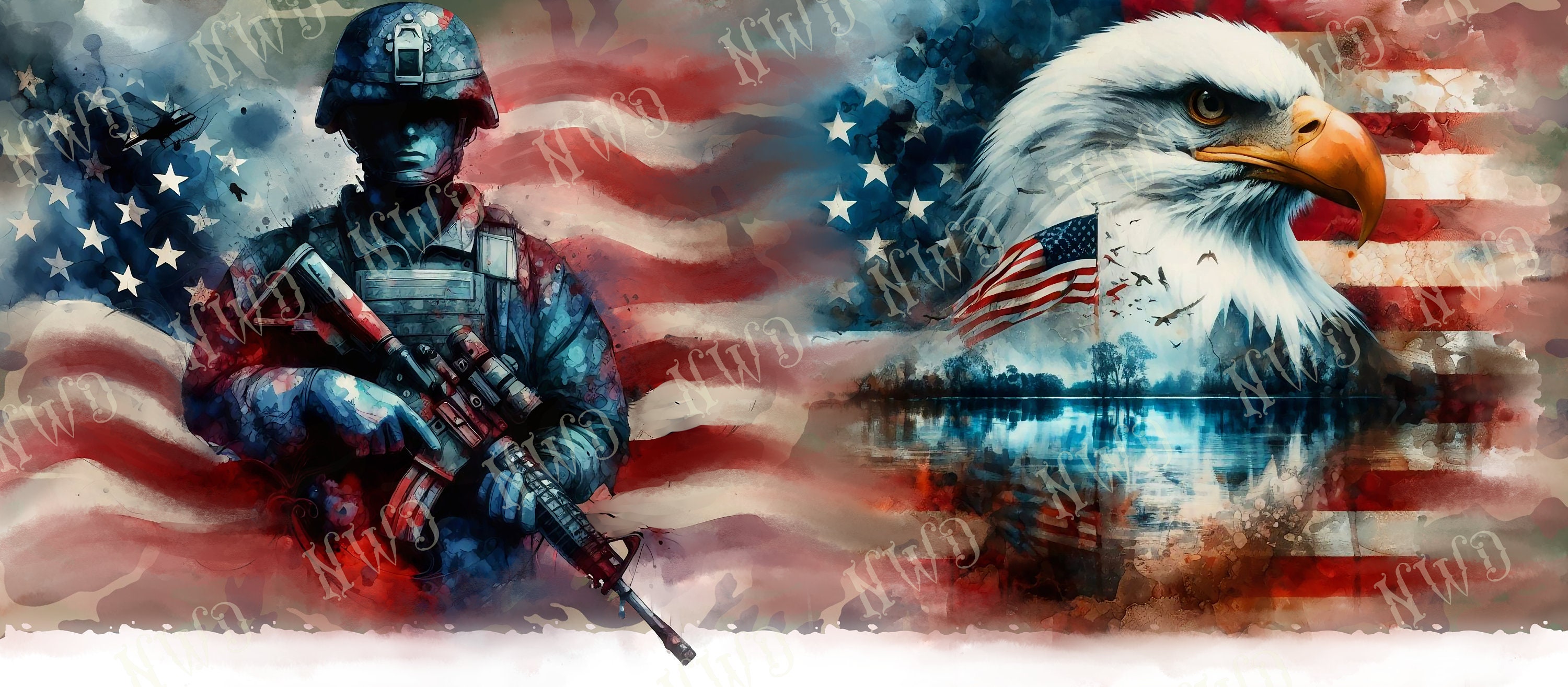 40oz Military Sublimation Design - Etsy