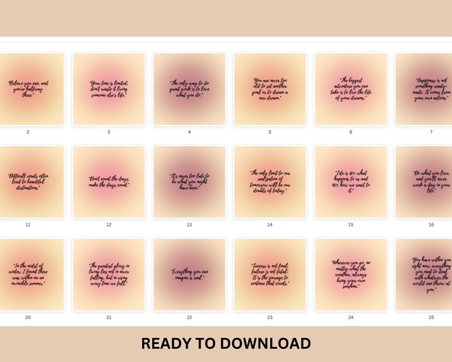 Inspirational Quotes Digital Template Pack Spread Good Vibes - Etsy