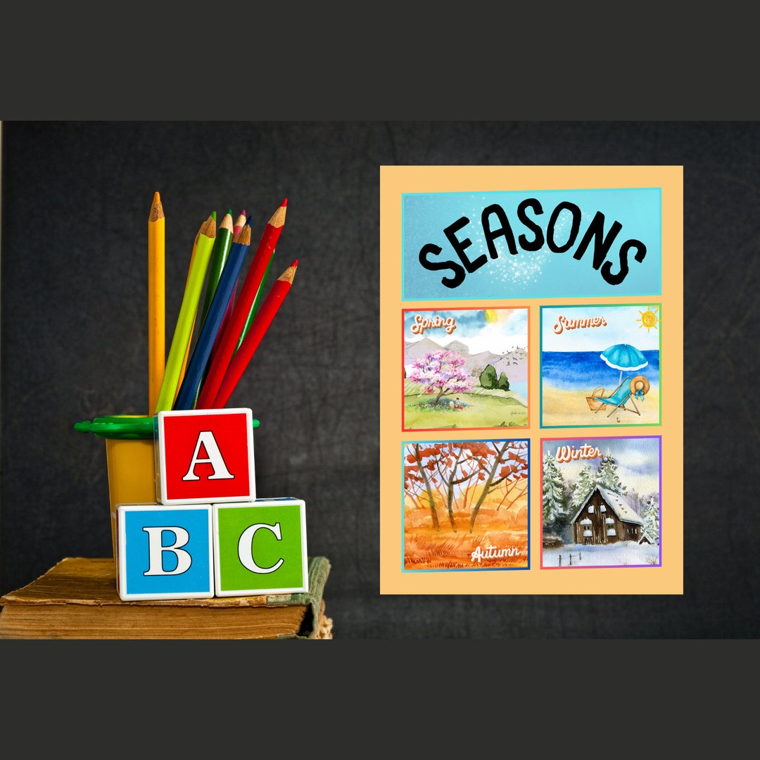 Seasons Classroom Poster Digital Poster Preschool - Etsy
