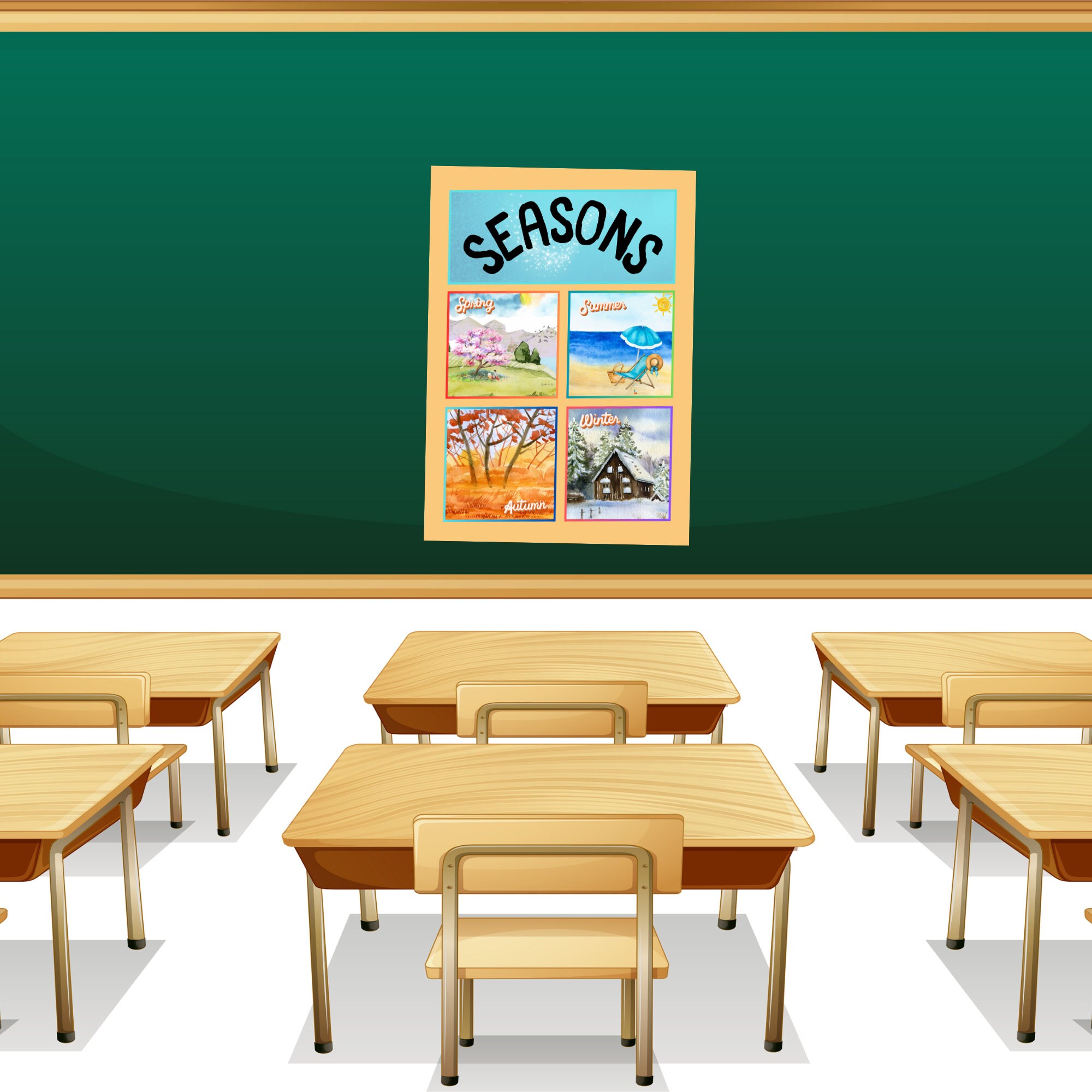 Seasons Classroom Poster Digital Poster Preschool - Etsy
