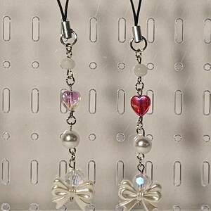 Coquette Bow Phone Charms heart Edition - Etsy