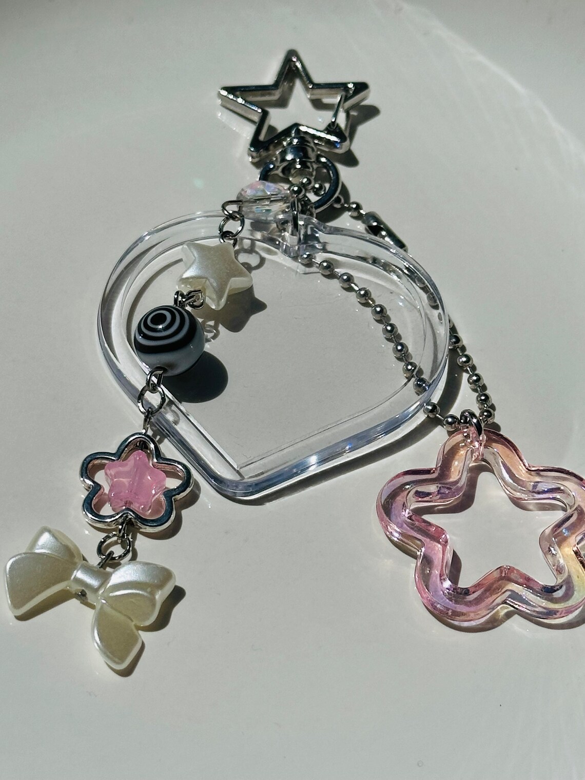 Beaded Heart Photo Frame Keychains - Etsy