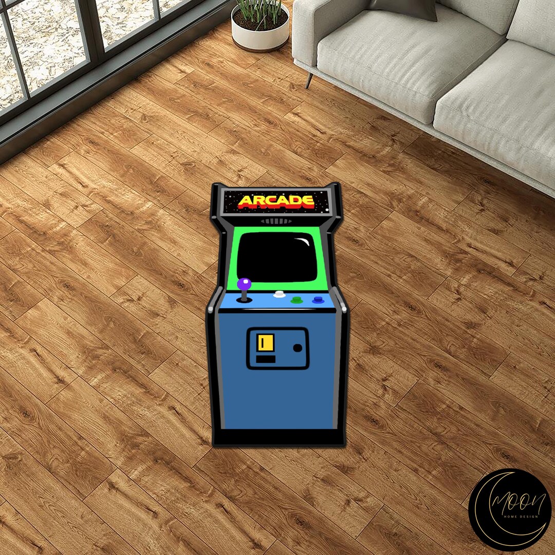 Nostalgic Arcade Machine Carpet, Retro Arcade Rug, Arcade Design Rug ...