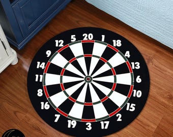 Dartboard Play Rug, Dart Round Rug, Classic Dartboard Rug, Dartboard ...