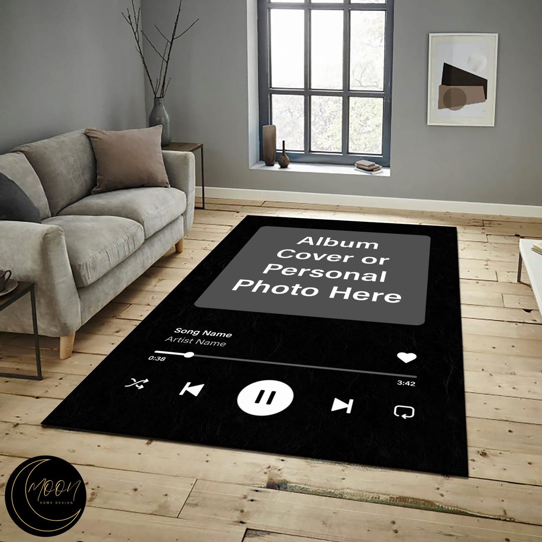 Personalized Music Rug, Custom Rugs, Album Song Rug, Music Plaque ...