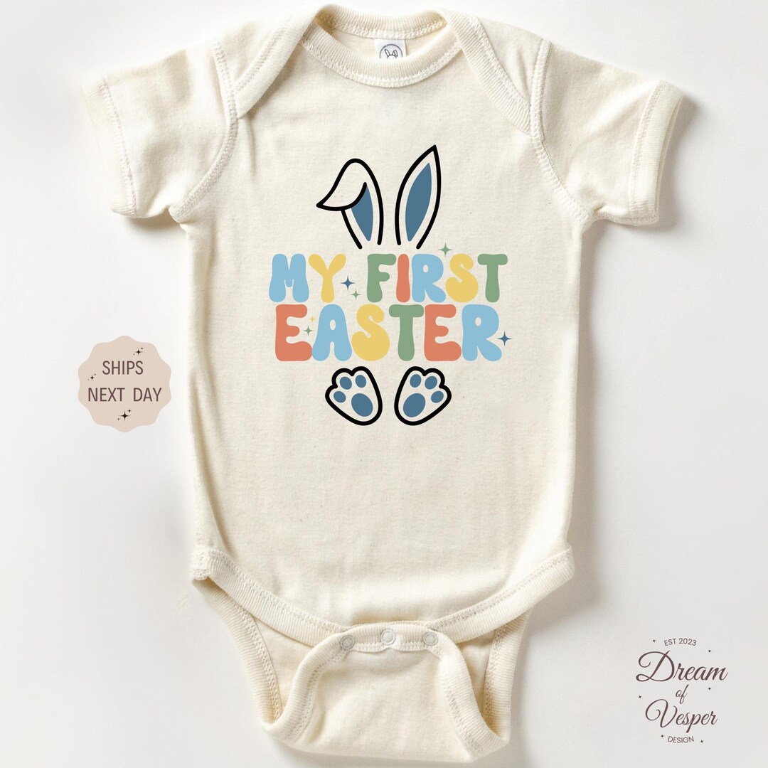 First Easter Onesie®, My First Easter, Boy First Easter Onesie®, Retro ...