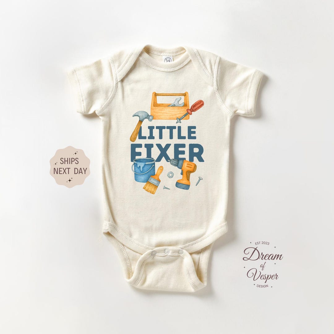 Little Fixer Baby Onesie®, Funny Baby Bodysuit, Mechanic Baby Onesie ...