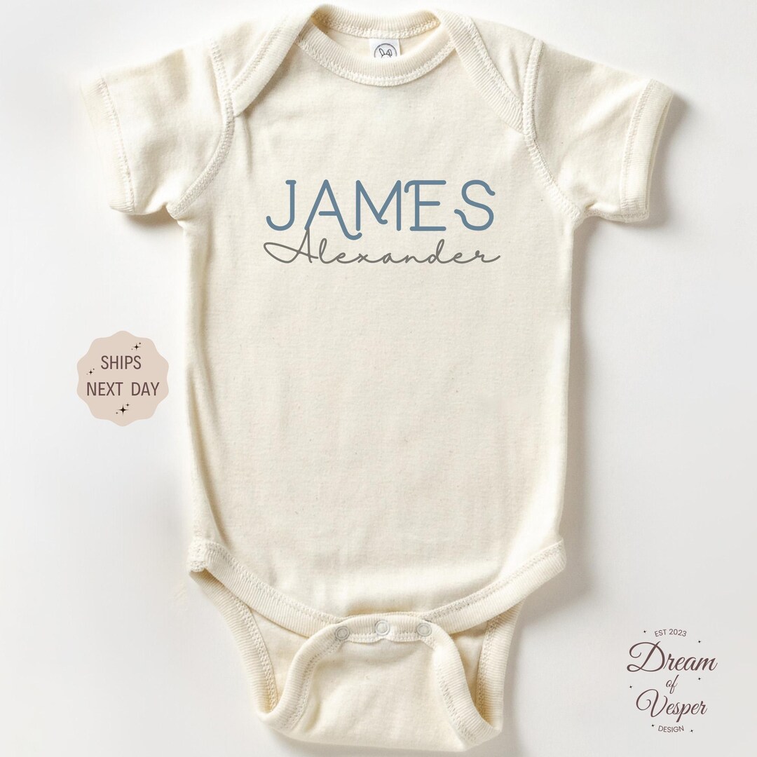 Personalized Name Baby Onesie® - Personalized Name Bodysuit - Custom ...