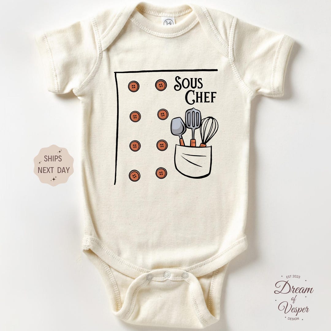 Sous Chef Baby Onesie®, Funny Sous Chef Baby Bodysuit, Cute Future Chef ...