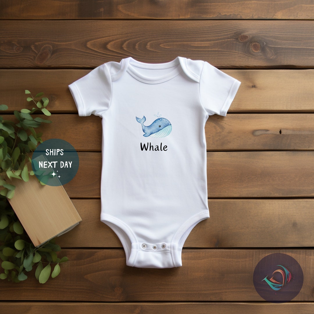Whale Baby Onesie® Cute Baby Whale Bodysuit Baby Shower Gift Newborn ...
